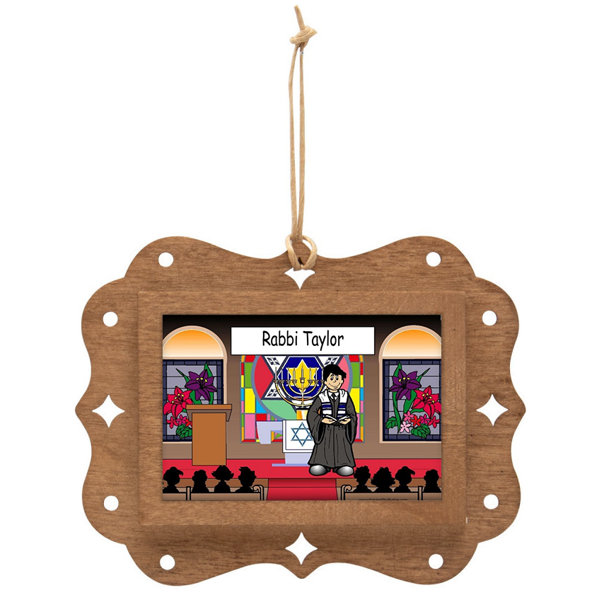 Printed Perfection Personalized Rabbi Male Laser Cut, Wooden Christmas ...