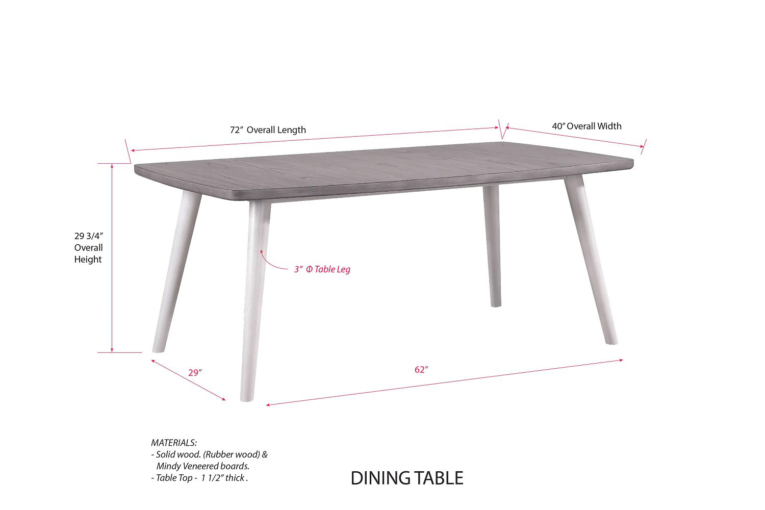 George Oliver Coe Coombs 72" Rectangular Dining Room Table | Wayfair
