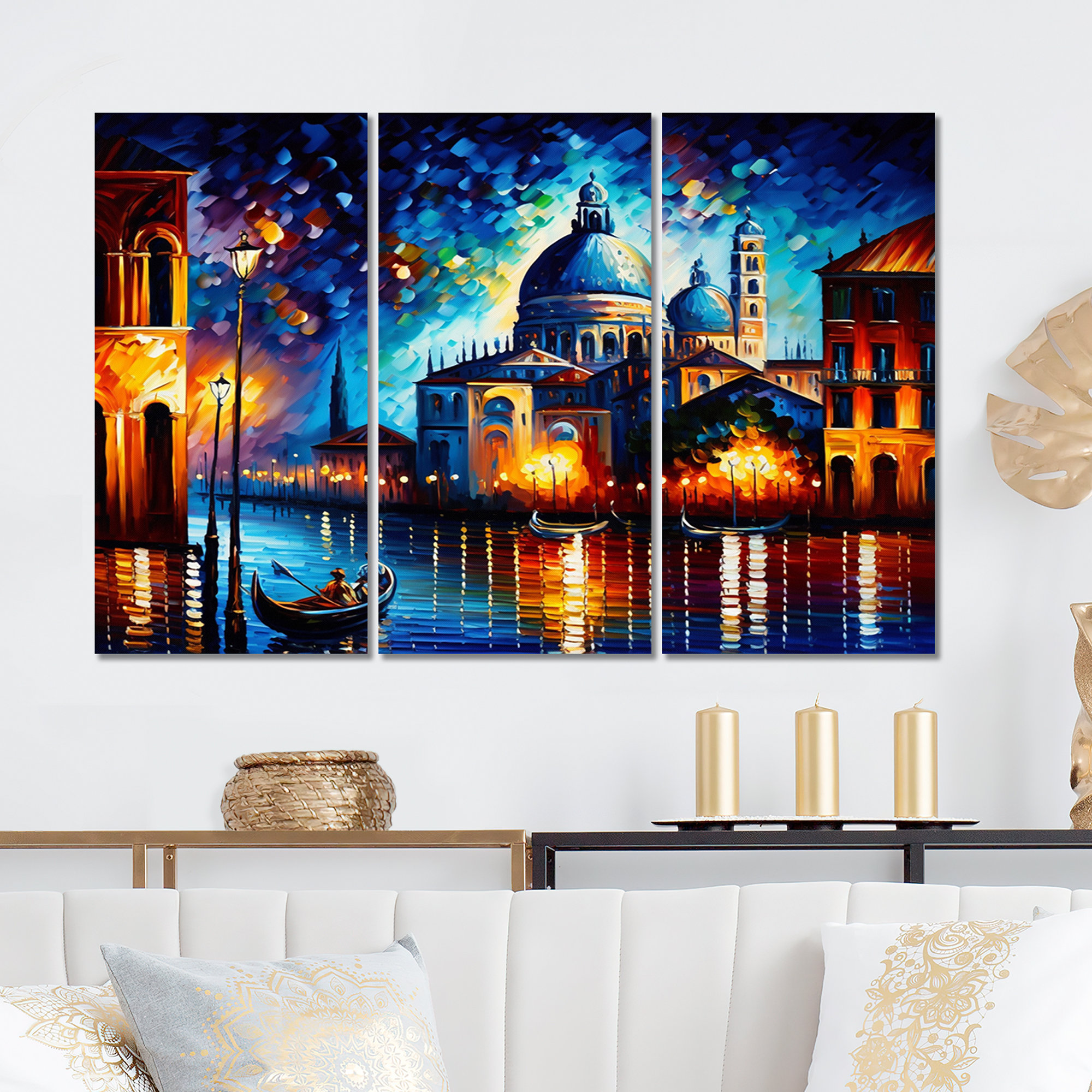 Alcott Hill® Colorful Venice City - 3 Piece Print | Wayfair