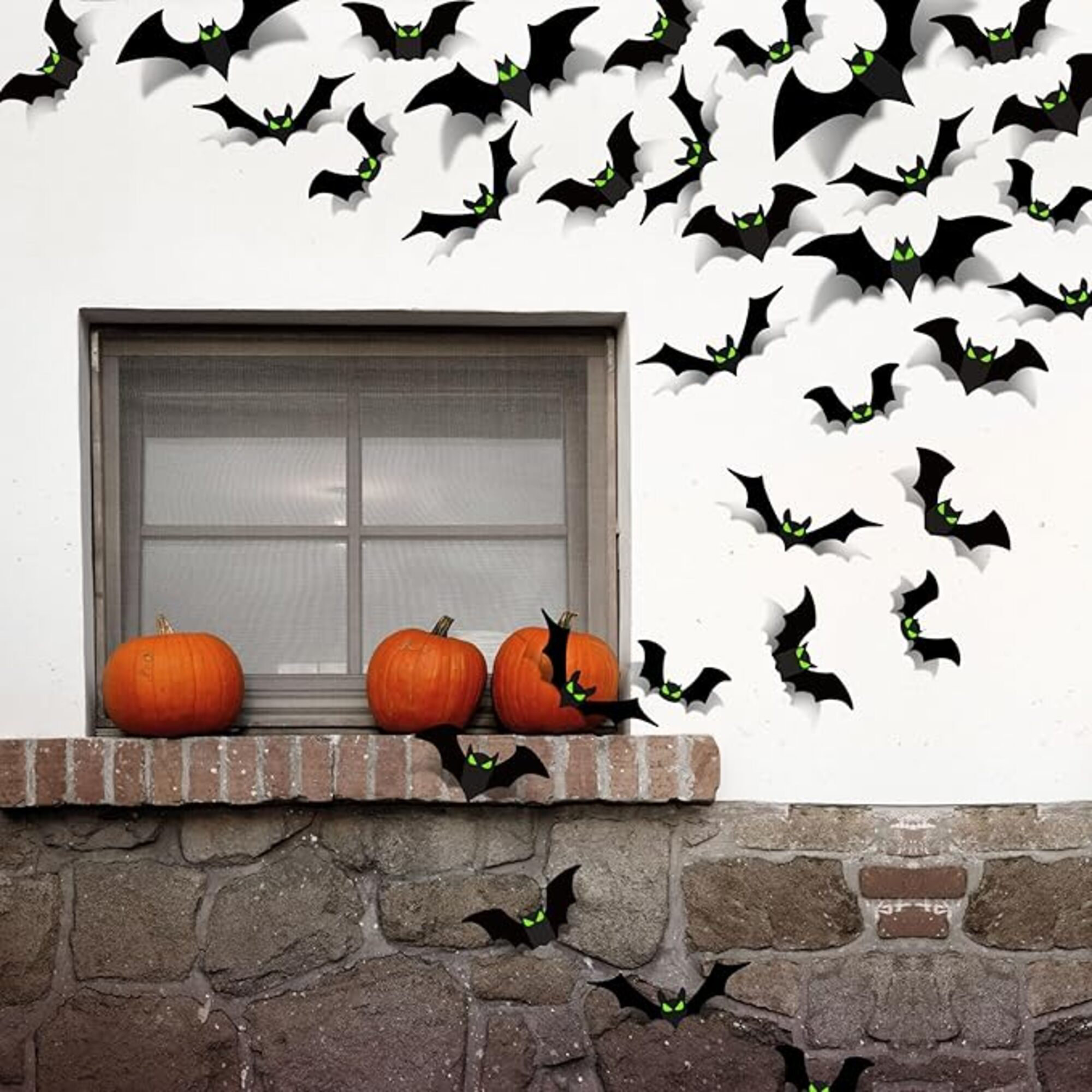 The Holiday Aisle® Halloween Decorations - 56 Pcs Spooky 3D Bats With ...