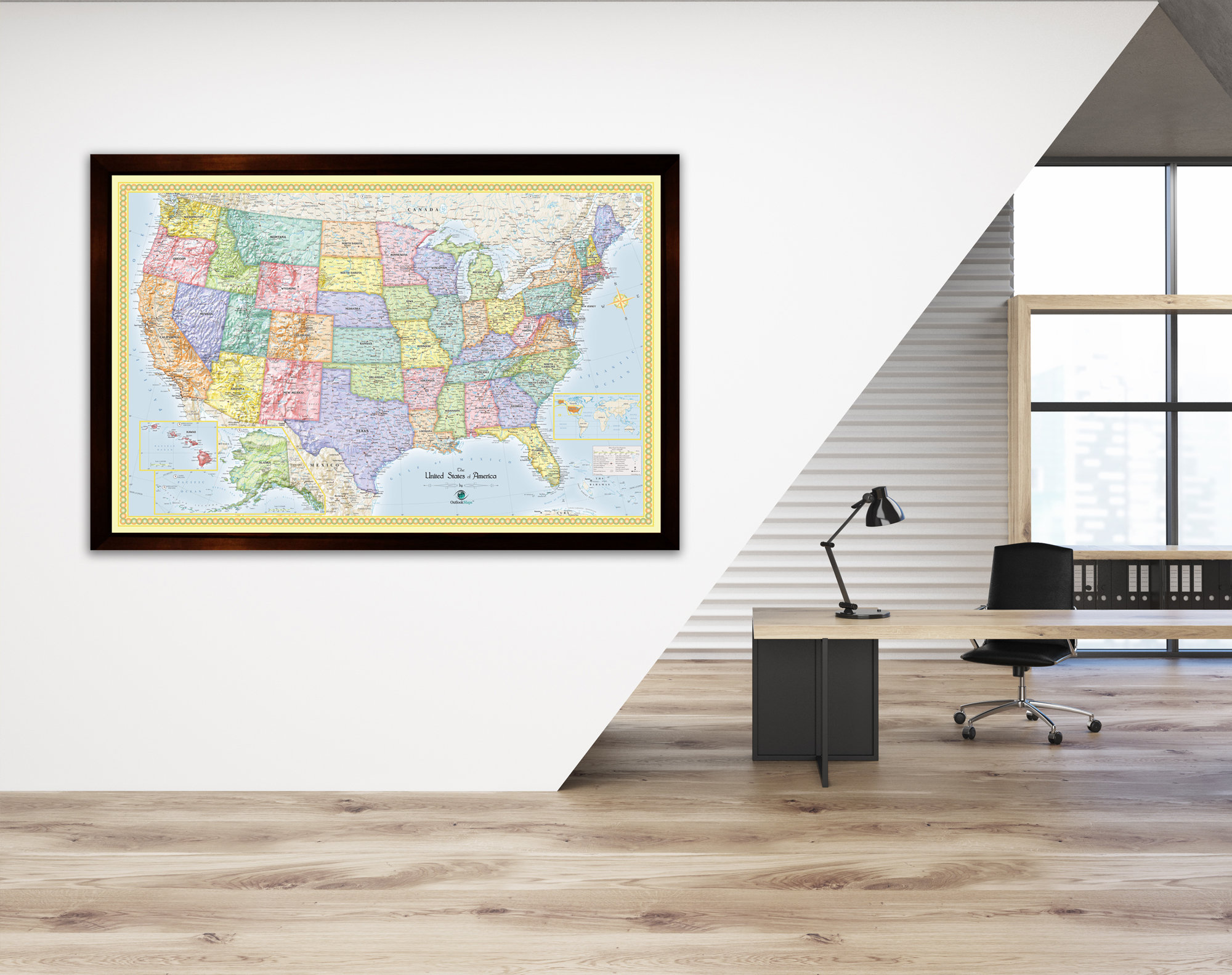 Home Magnetics W x H Dry Erase And Laminated Road Map & Reviews | Wayfair