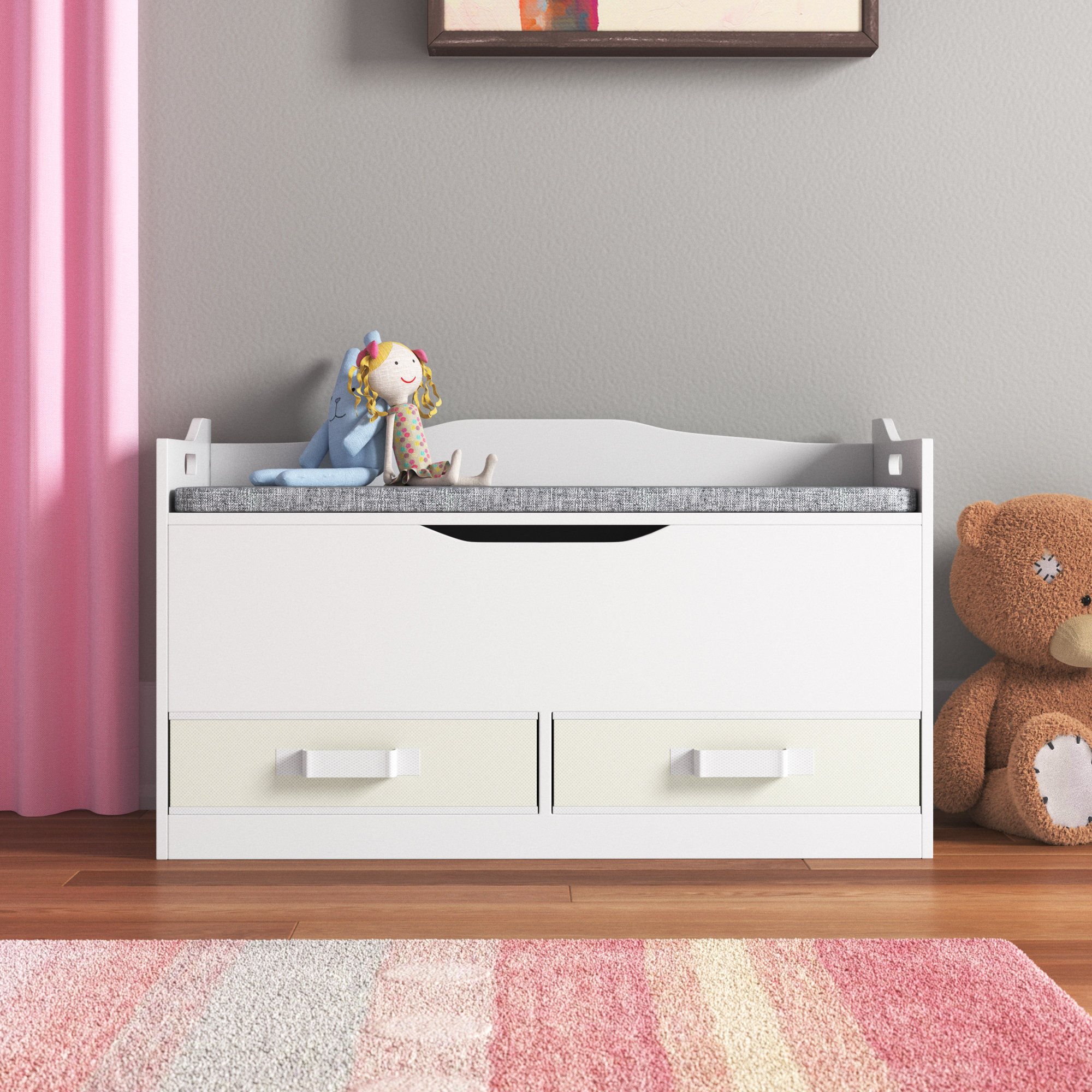 Three Posts™ Baby & Kids Jakob Toy Storage Bench & Reviews | Wayfair