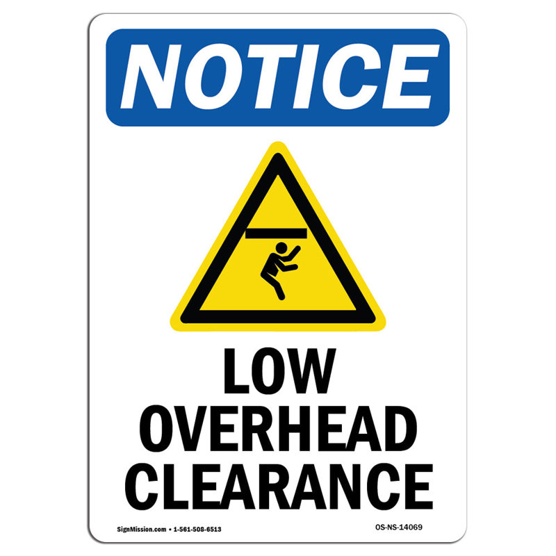 SignMission Low Overhead Clearance Sign with Symbol | Wayfair
