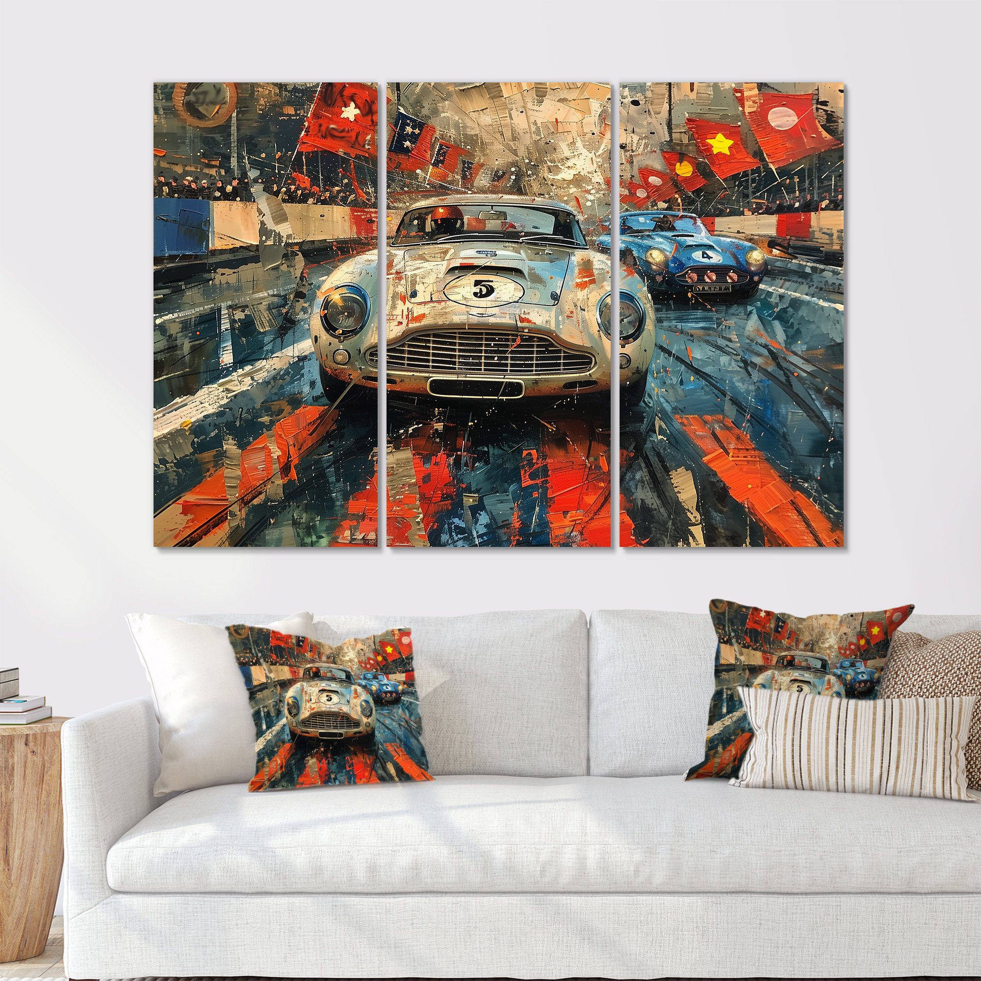 Trent Austin Design® Vintage Race Track Of Old Car - Race Tracks Wall ...
