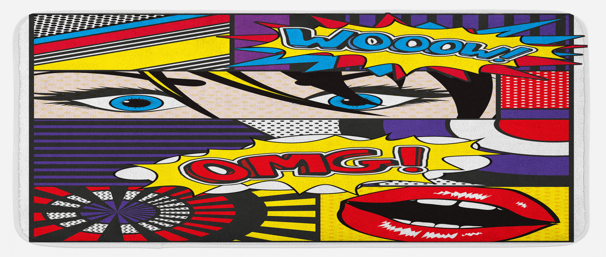 East Urban Home Comic Book Inspired Style Wooow Omg Eyes Reading Panels ...