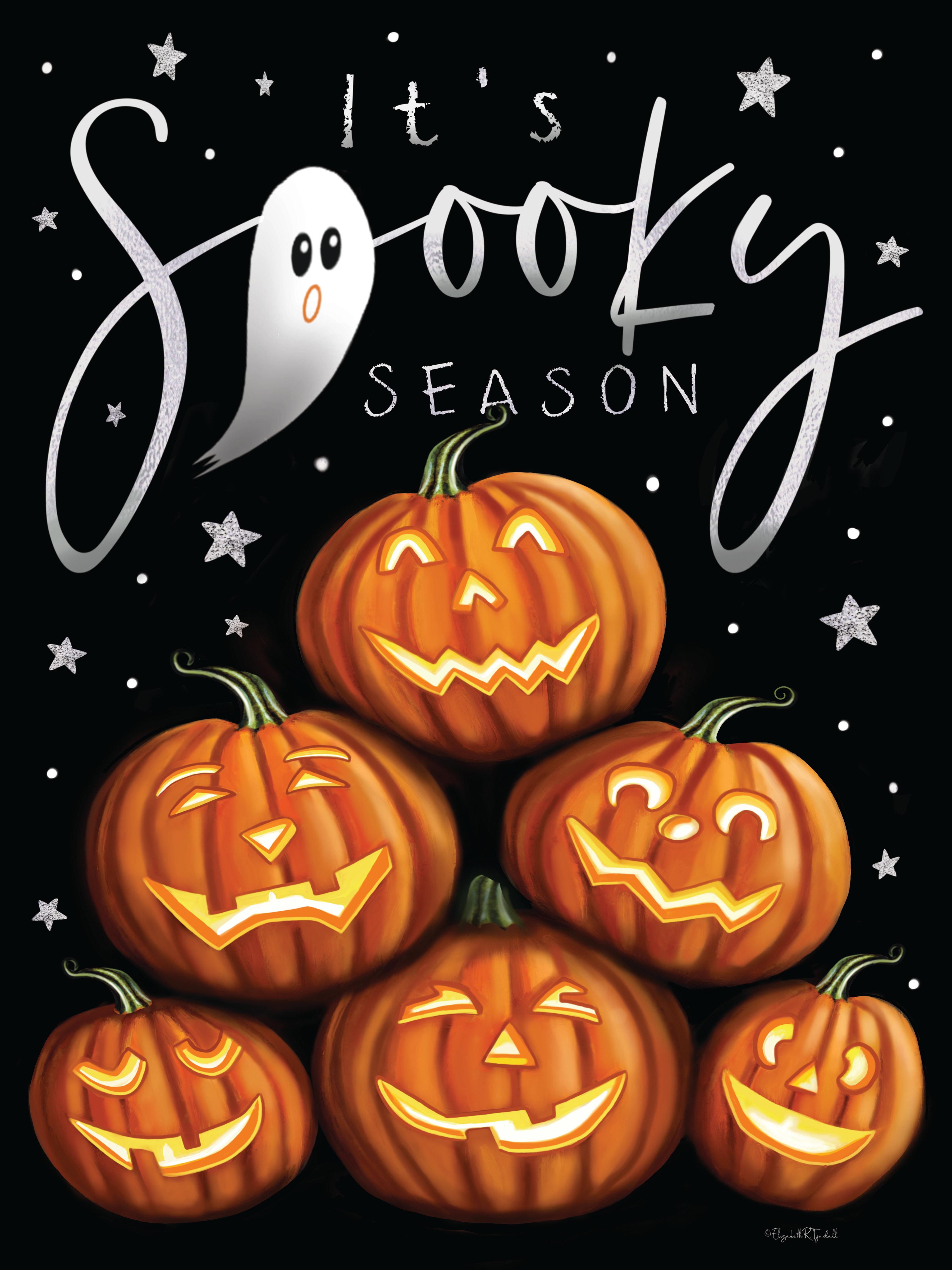 The Holiday Aisle® It’s Spooky Season Pumpkins by Elizabeth Tyndall ...