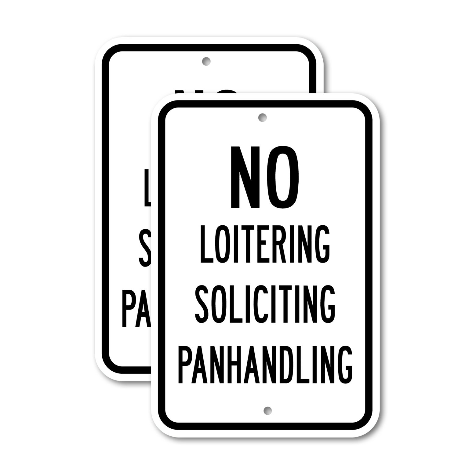 SignMission No Loitering Soliciting Panhandling Aluminum Sign | Wayfair