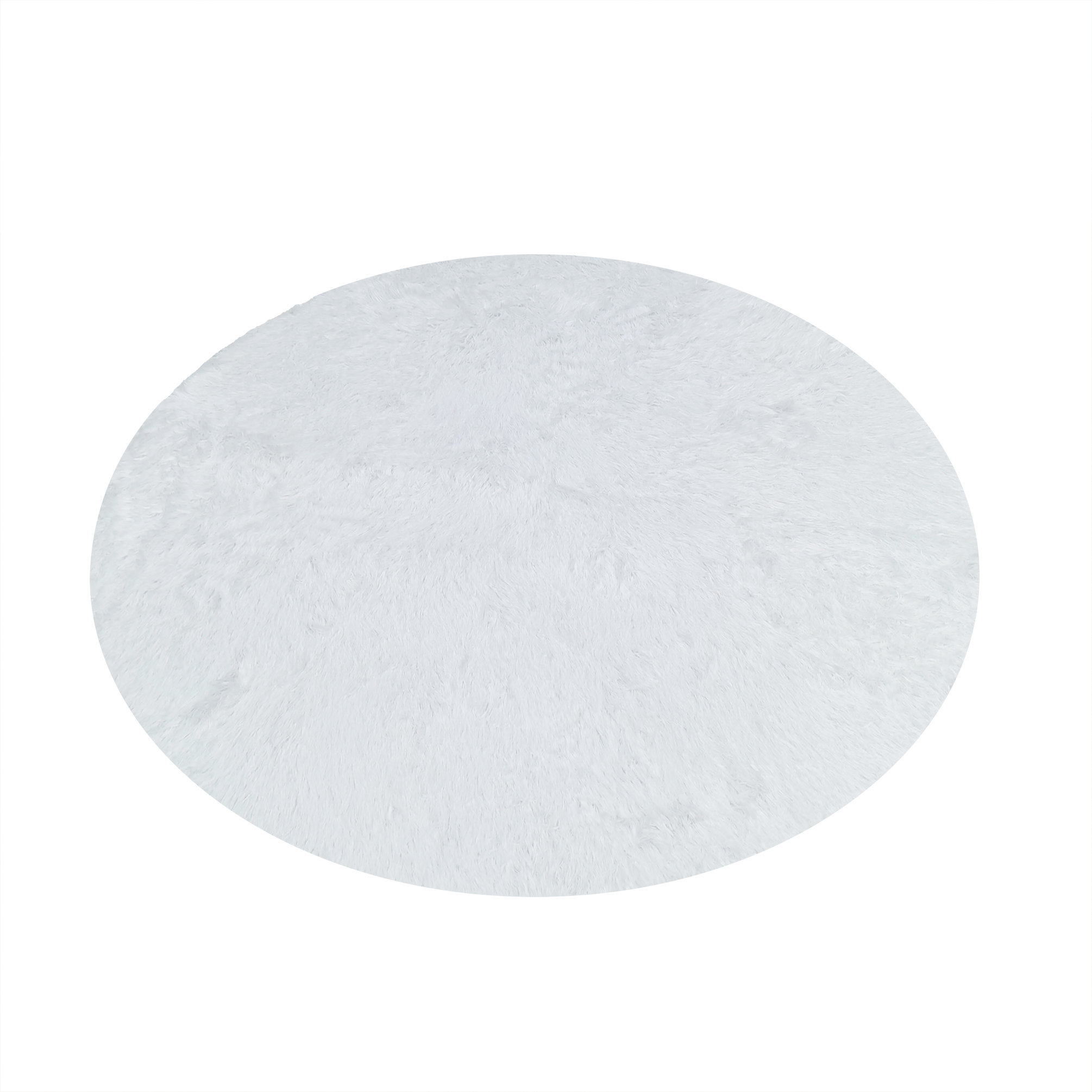 Gemma Violet Cataldo White Round Rug For Bedroom,Fluffy Circle Rug 51 ...