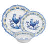 August Grove® Blue Rooster 18 Piece Melamine Dinnerware Set Plate and ...