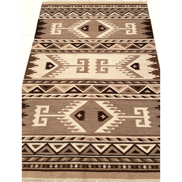 Union Rustic Flatweave Wool Southwestern Rug | Wayfair