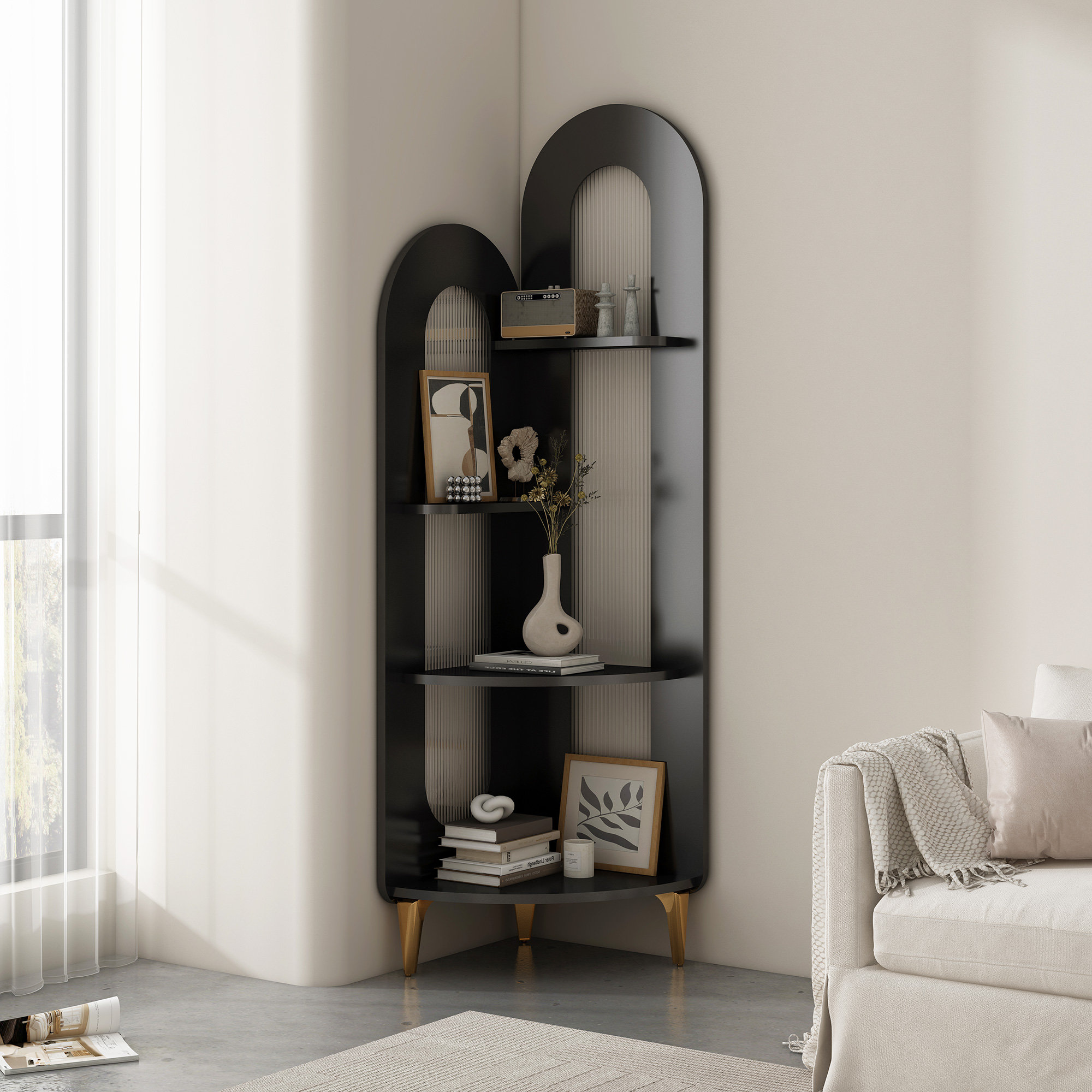 Mercer41 Corner Bookcase ? - Wayfair Canada