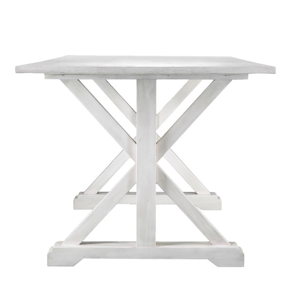 August Grove® Commack Solid Wood Top Dining Table & Reviews | Wayfair