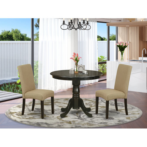Canora Grey Godwin 3 - Piece Solid Wood Pedestal Dining Set & Reviews ...