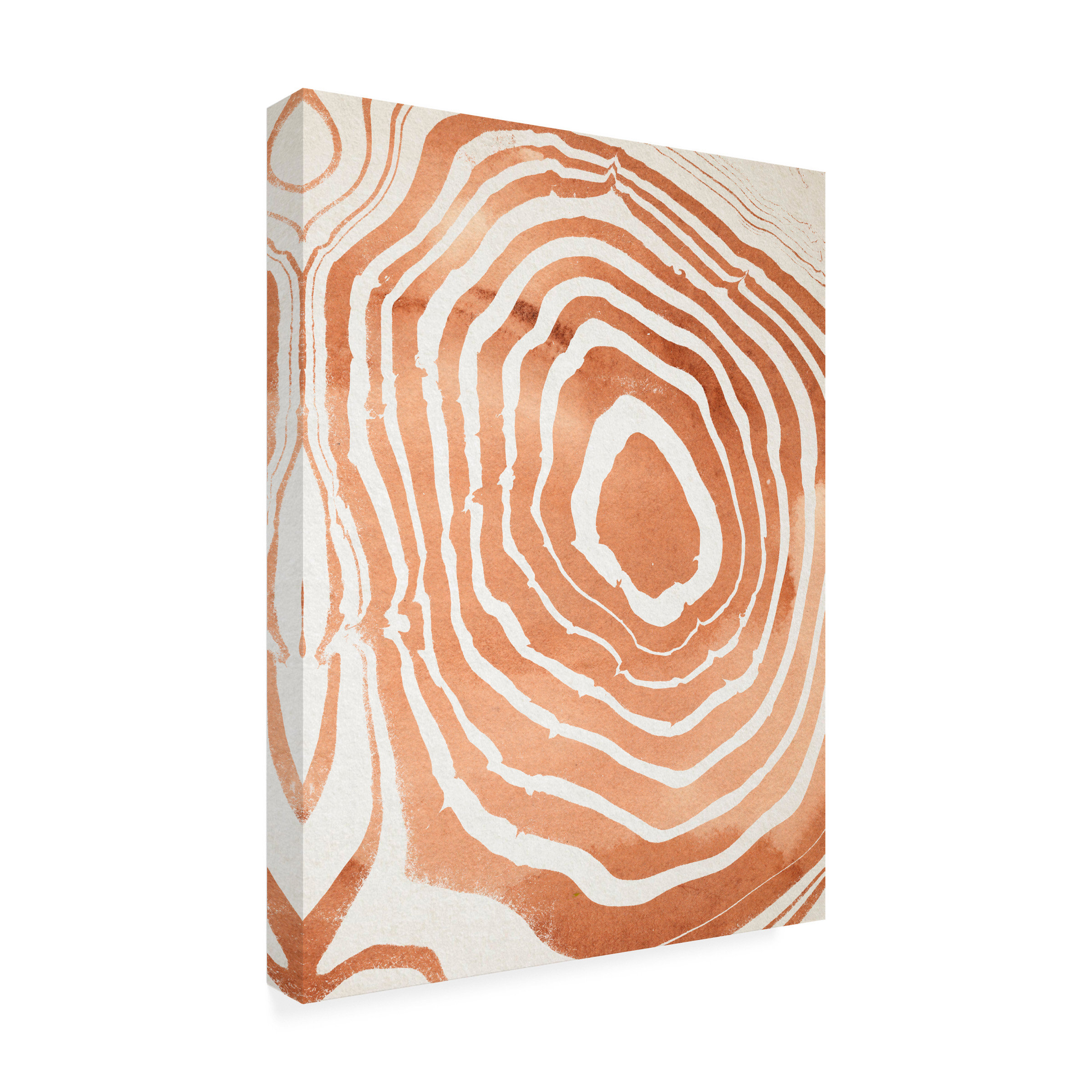 Wrought Studio™ Annie Warren 'Wood Grain Suminagashi III' Canvas Art ...