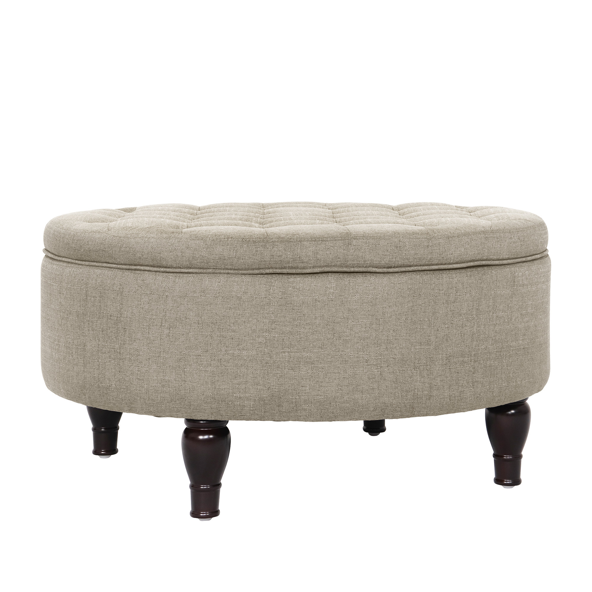 Canora Grey 32'' Wide Tufted Round Storage Ottoman | Wayfair