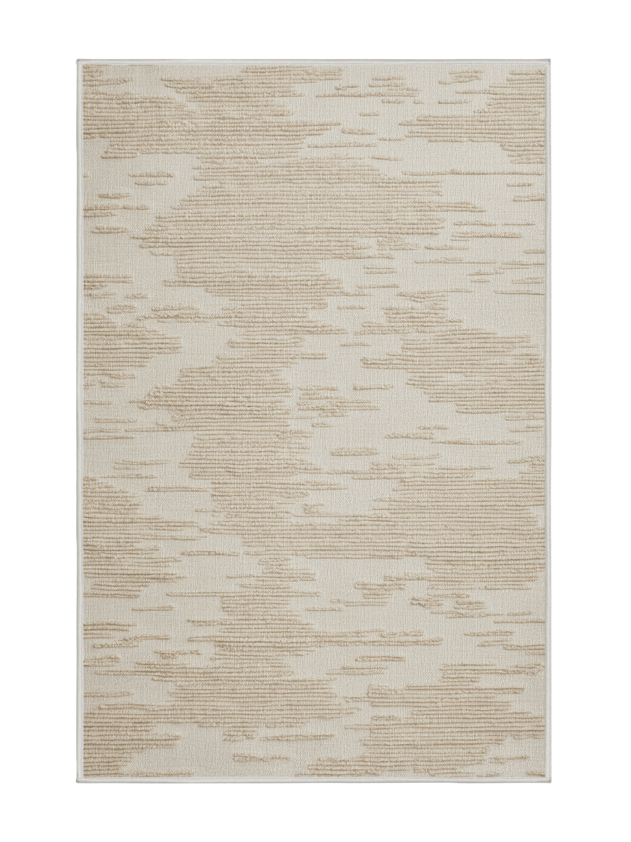 East Urban Home Machine Washable Abstract Beige Area Rug | Wayfair