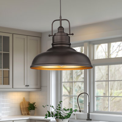Williston Forge Waynetown 1 - Light Single Dome Pendant & Reviews ...