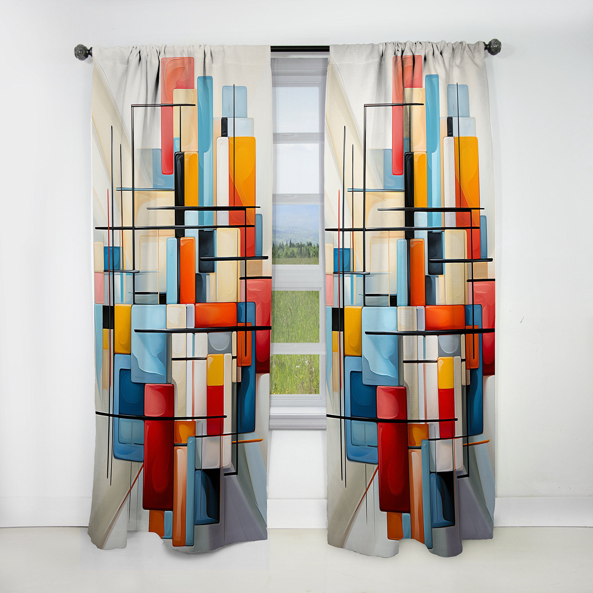 Design Art Geometric Abstraction Composition III - Abstract Geometric ...