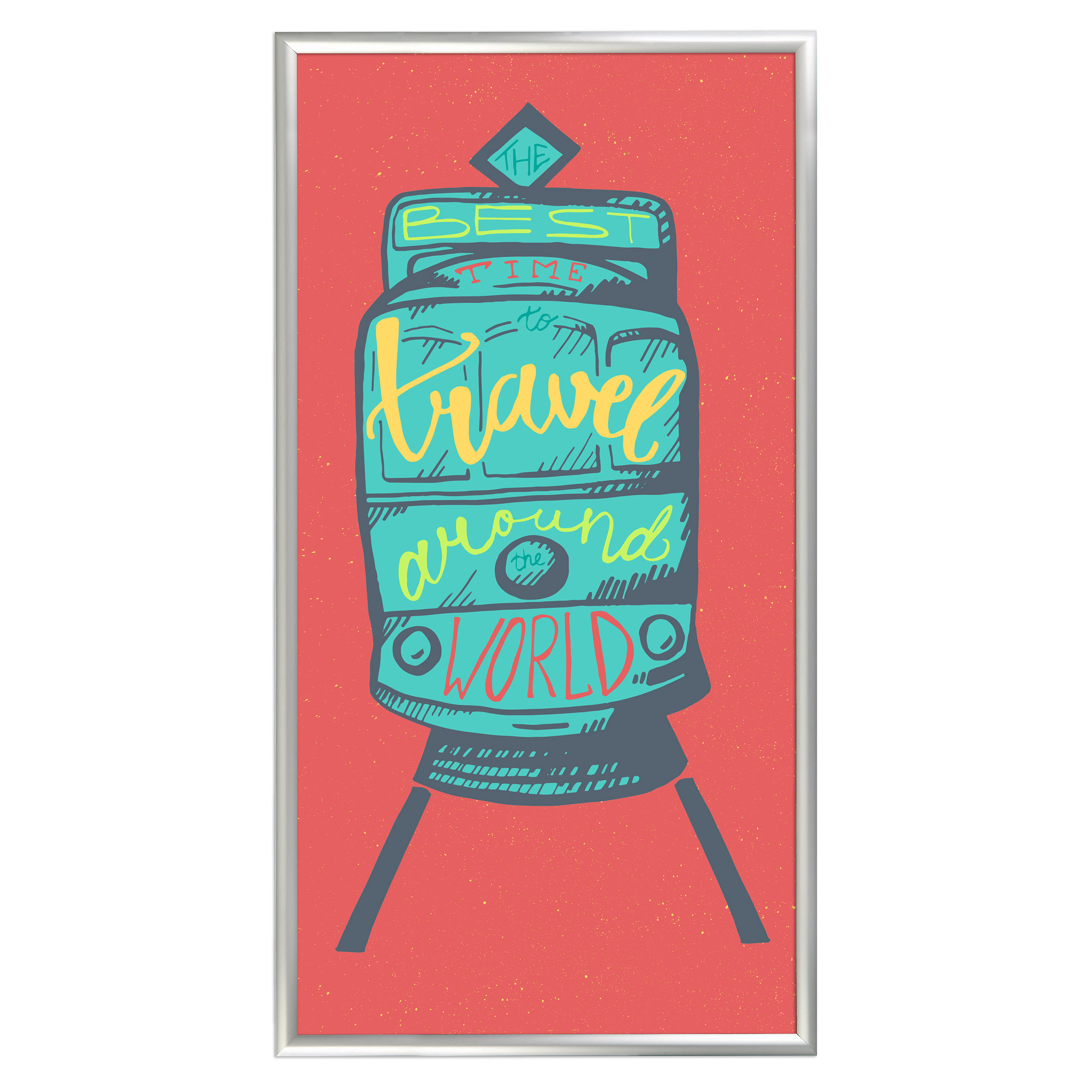 MT Displays Aluminum Snap Poster Frame Wall Mounting 24x48 Inch Silver ...