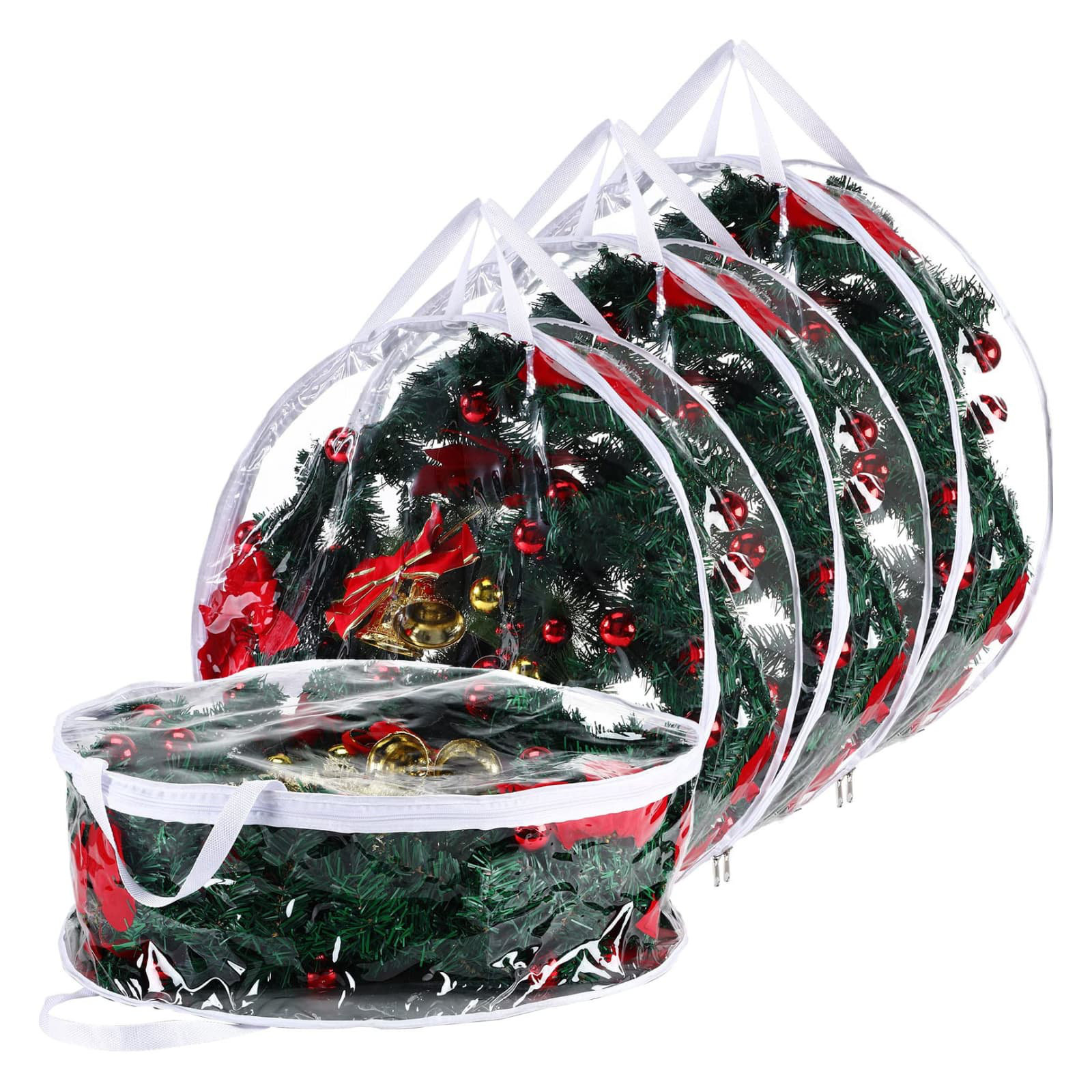 The Holiday Aisle® 30 Inch Wreath Storage Bags(4 Pieces) | Wayfair