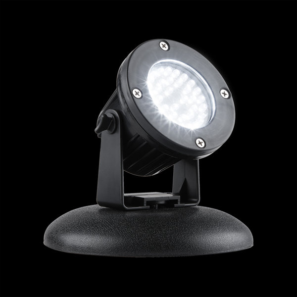 Alpine Super Bright Black Solar Powered Integrated LED Well Light Pack ...