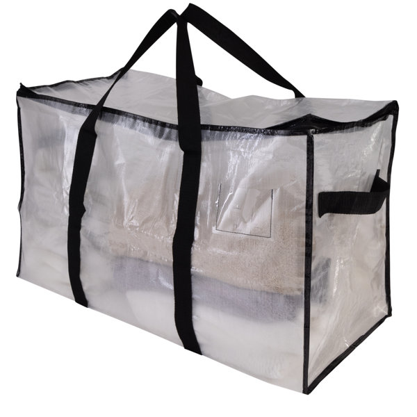 Rebrilliant 6 Pack Foldable Heavy Duty Storage Bags in Clear | Wayfair