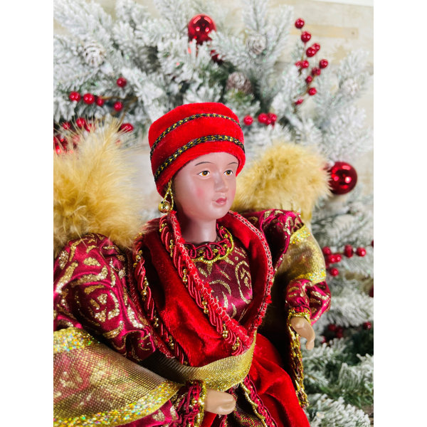 The Holiday Aisle® 16" American African Diva Angel Tree Topper ...