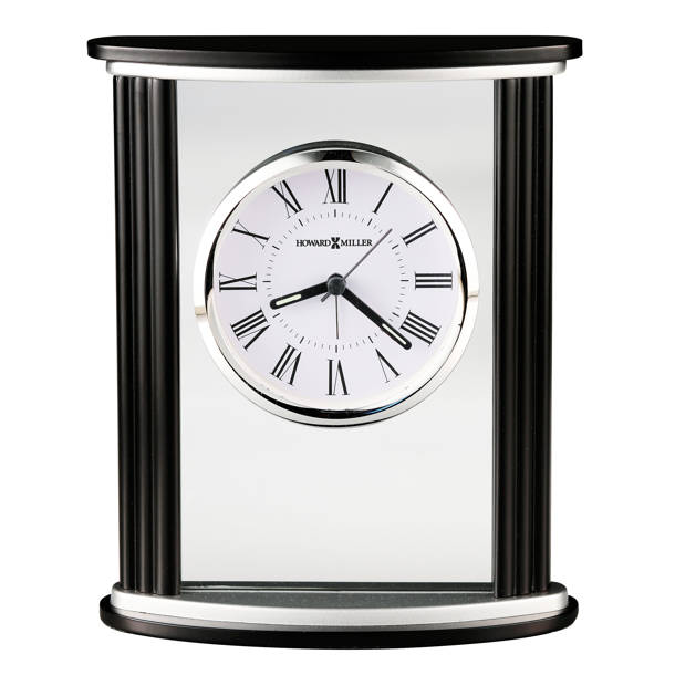 Charlton Home® Analog Quartz Tabletop Clock in Black | Wayfair