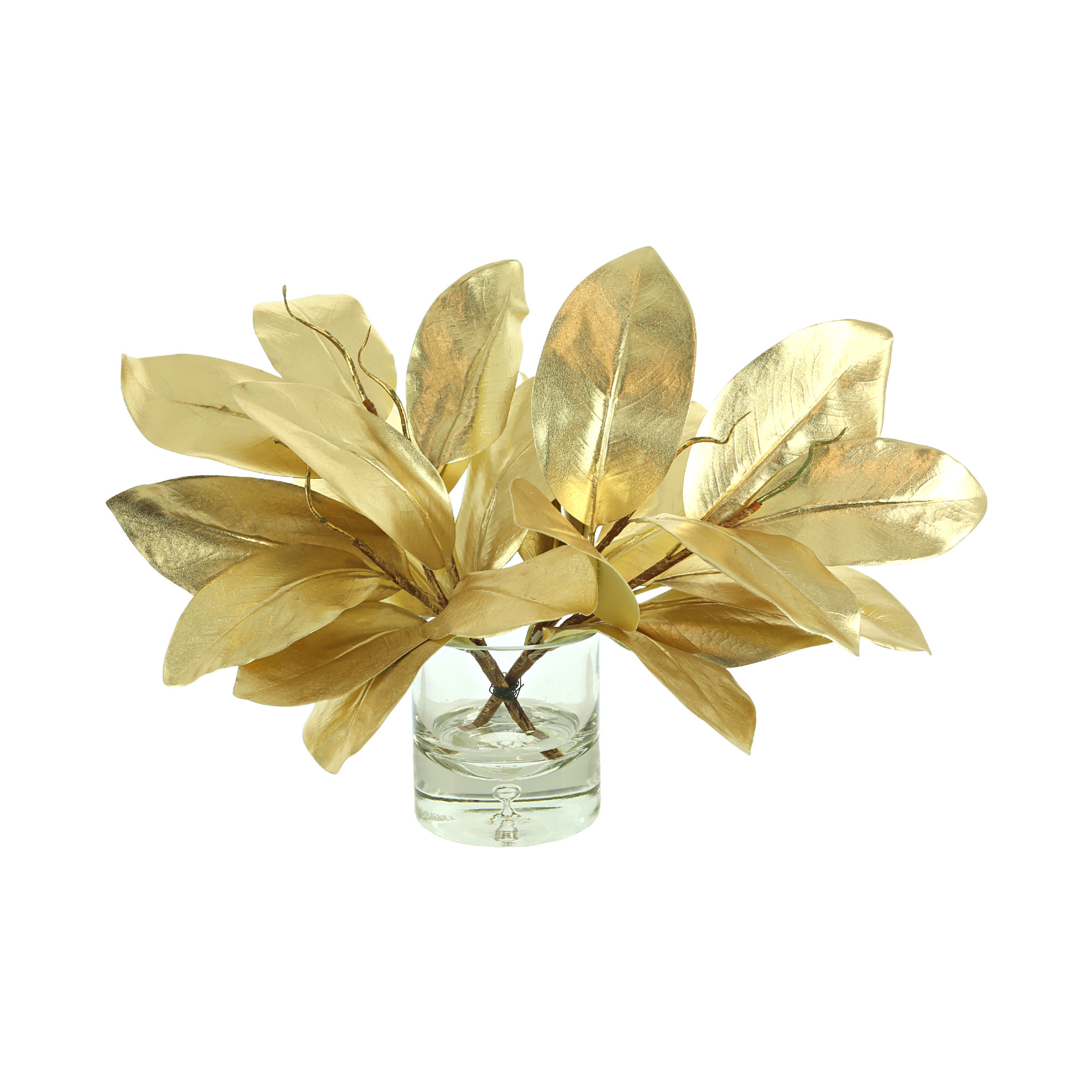 Primrue Quane Polysilk Magnolia Arrangement in Vase | Wayfair