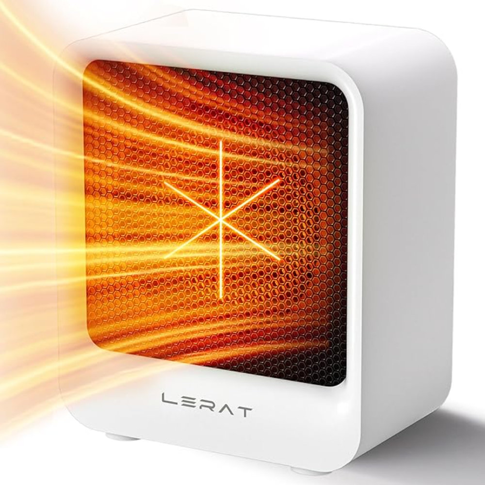 BUILTCO Electric Space Heater, Small Heater For Indoor Use, 500 Watts ...