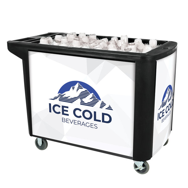 Iowa Rotocast Plastics 136 Quarts Serving Station / Cart Cooler with ...