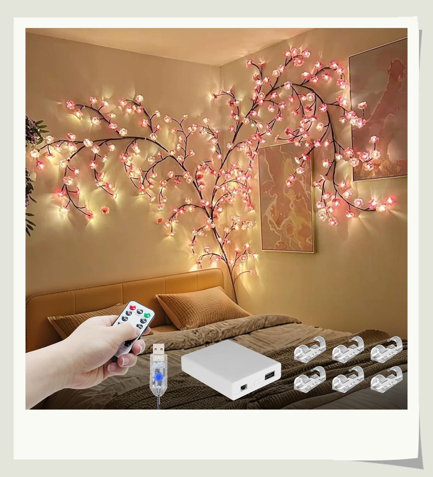 The Holiday Aisle® 7.55FT Cherry Blossom Willow Branch Clarklake, 144 ...