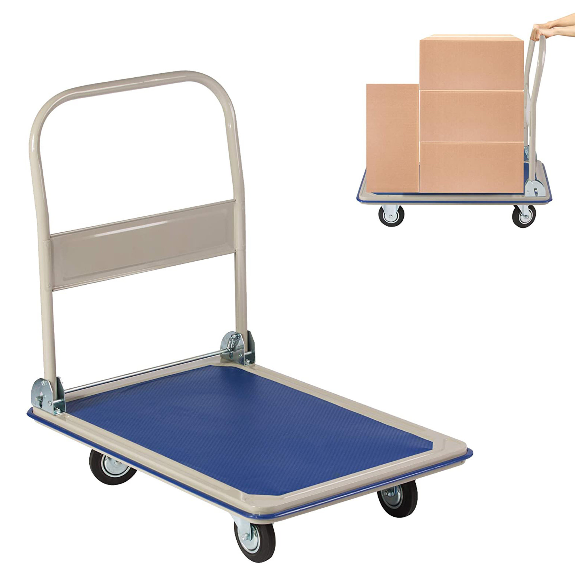 ACEM Heavy Duty Platform Cart with 360 Degree Swivel Wheels & Reviews ...