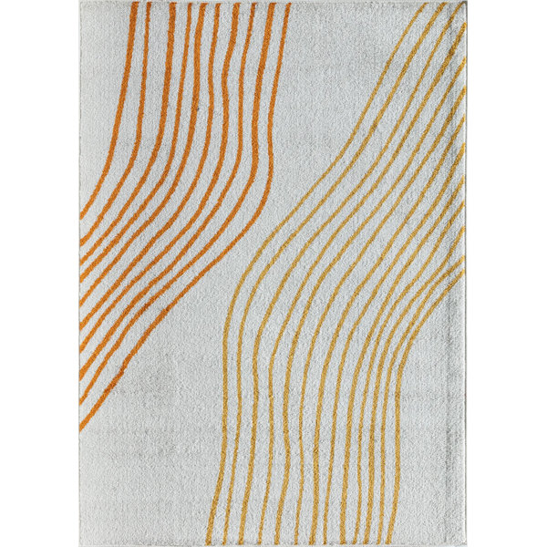 Latitude Run® Azalea Contemporary Sun Rays Area Rug | Wayfair