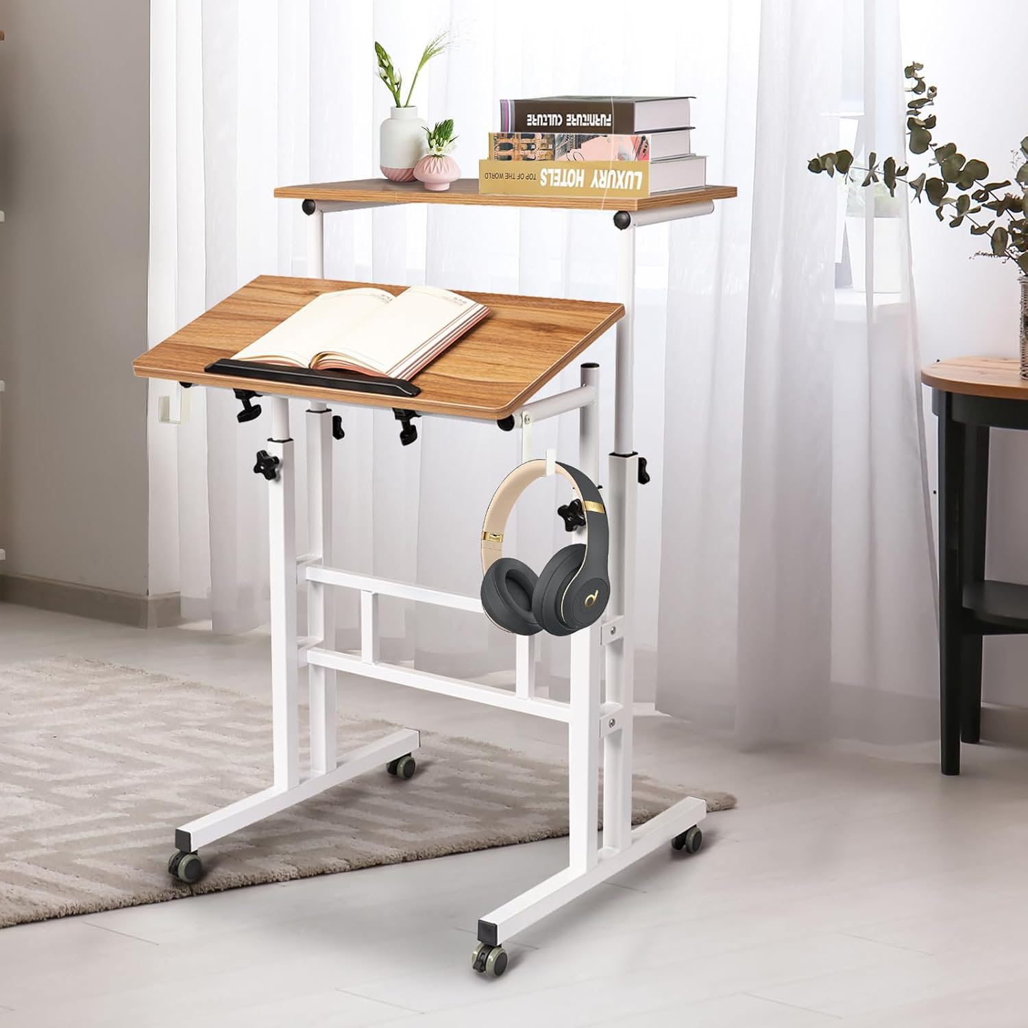 Wrought Studio Small Standing Desk, Portable Stand Up Desk, Height ...