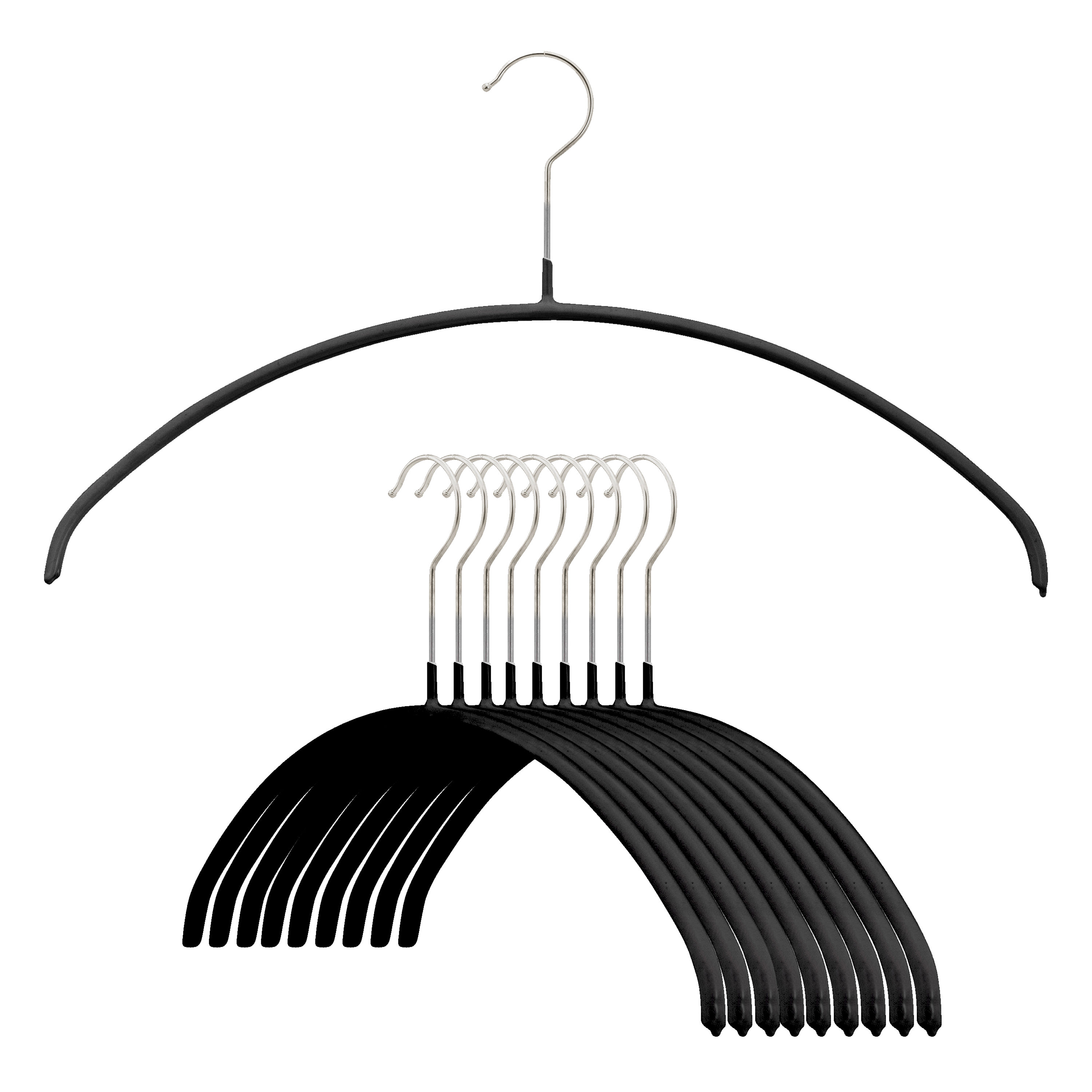 Mawa Narrow Petite Clothing Hangers, Steel Hanger With Non-slip Coating ...