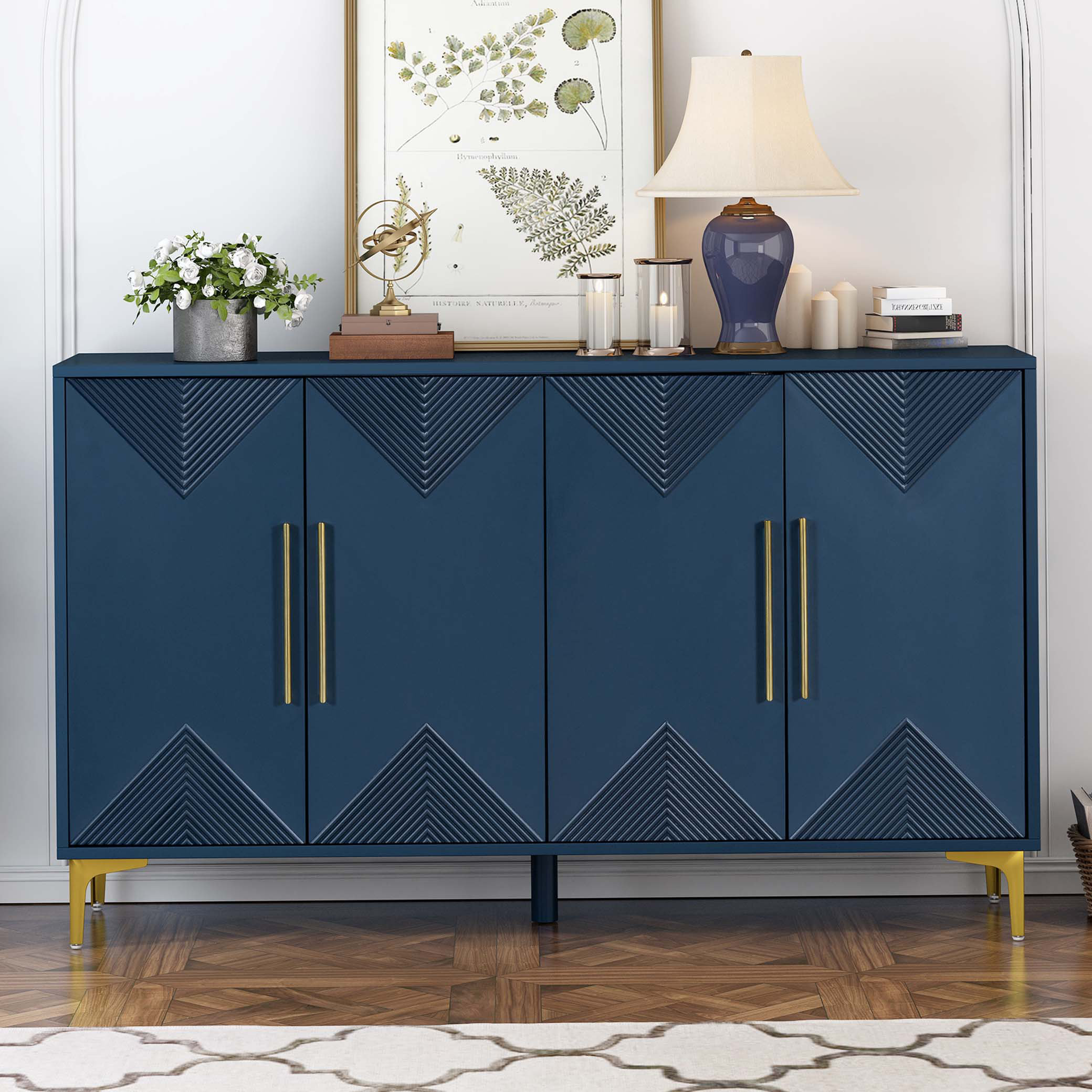 Mercer41 Unique Features of a Four-Door Cabinet with Two-Tone ...