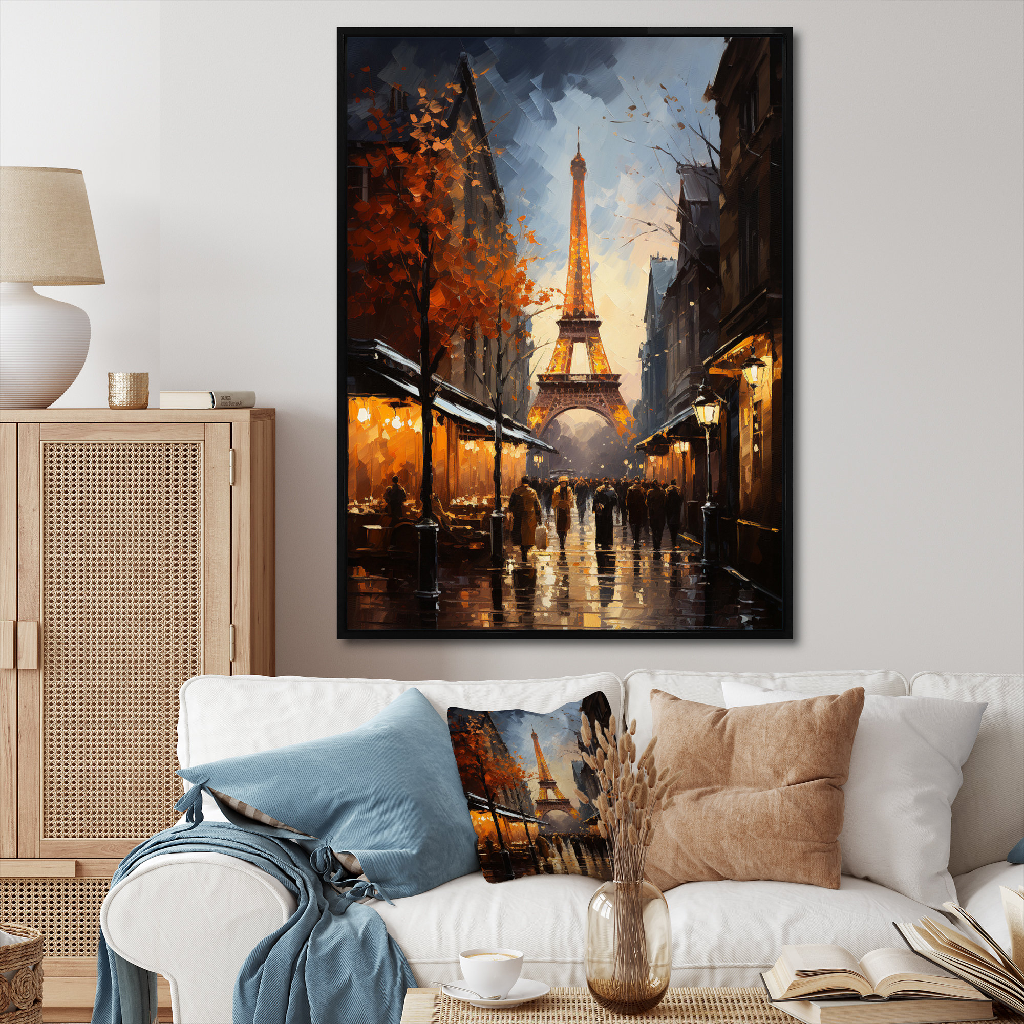 Red Barrel Studio® Crumes Yellow Champ Elysee Paris Framed On Canvas ...