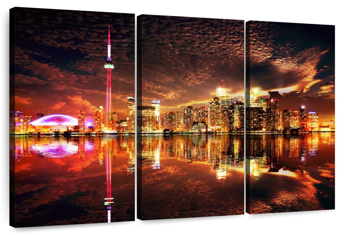 Ebern Designs Rorry Glowing Toronto Skyline | Wayfair