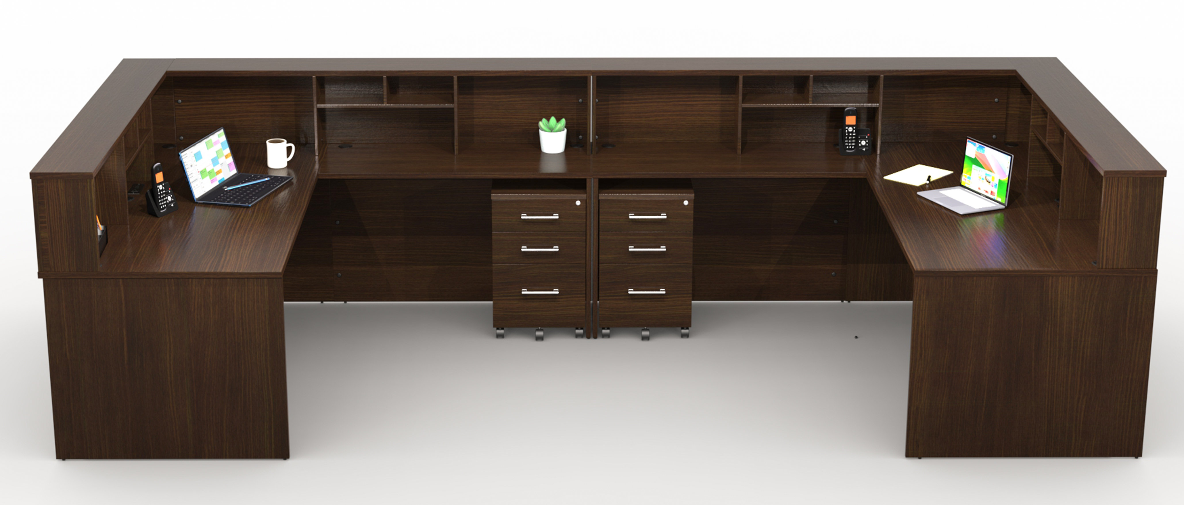 Latitude Run® Reception Corner Office Desk Work Stations Furniture ...