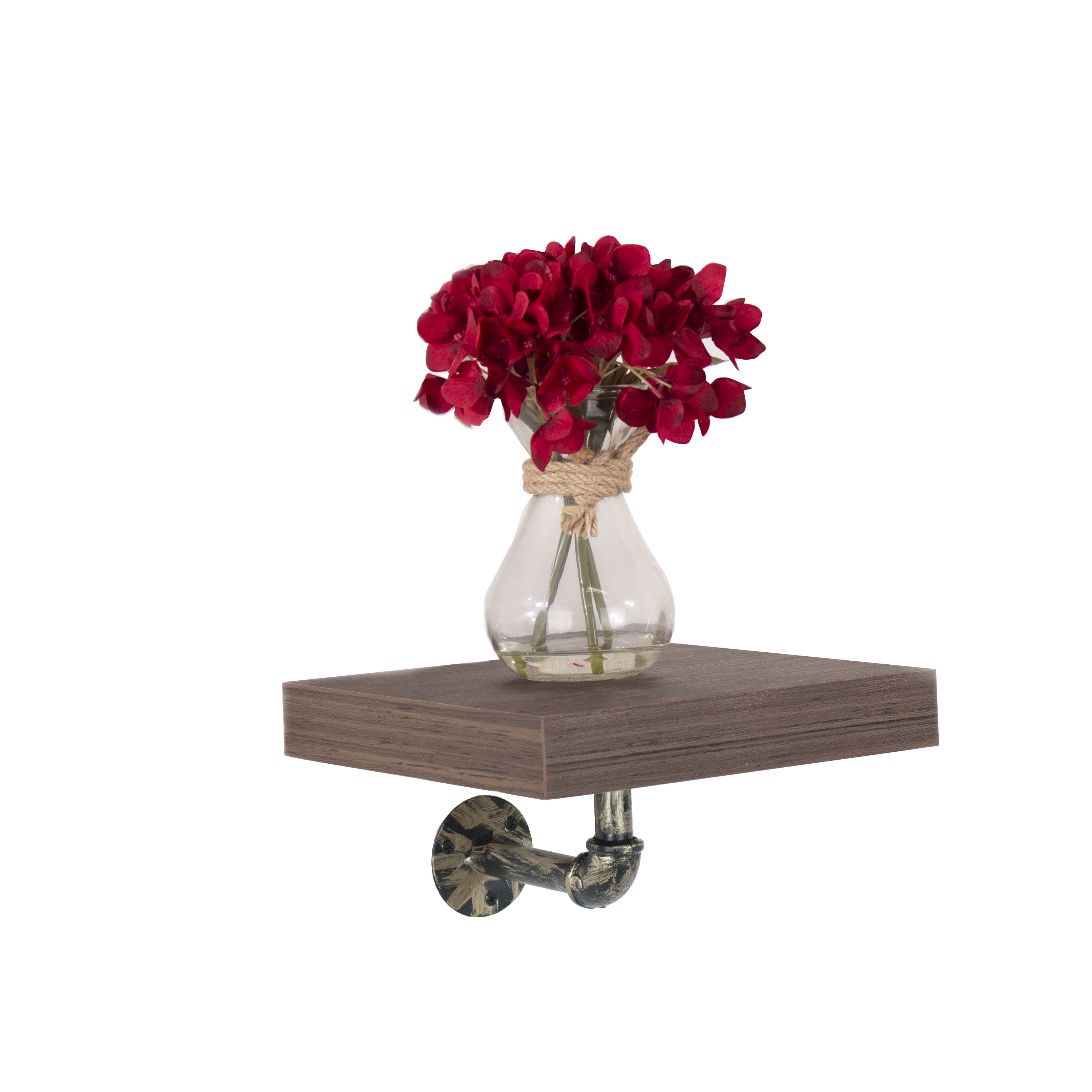 LoftDesigns Wakefield Wall Shelf Kit, with pipe effect brackets ...