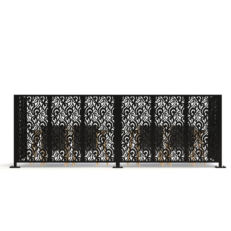 Porpora Cafe and Restaurant 12 Panel Room Partition, Laser Cut Metal ...