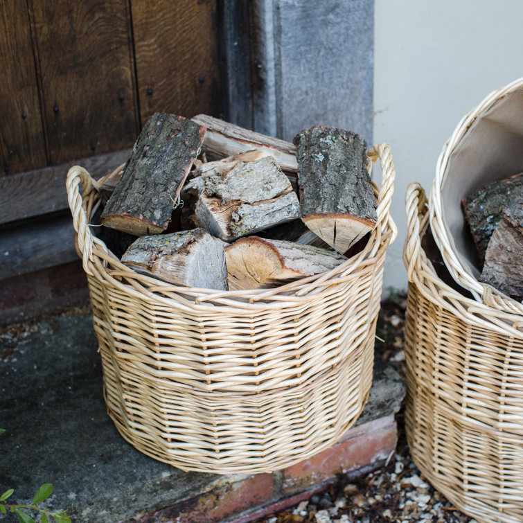 Bay Isle Home Millerstown Wicker Log Carrier | Wayfair.co.uk