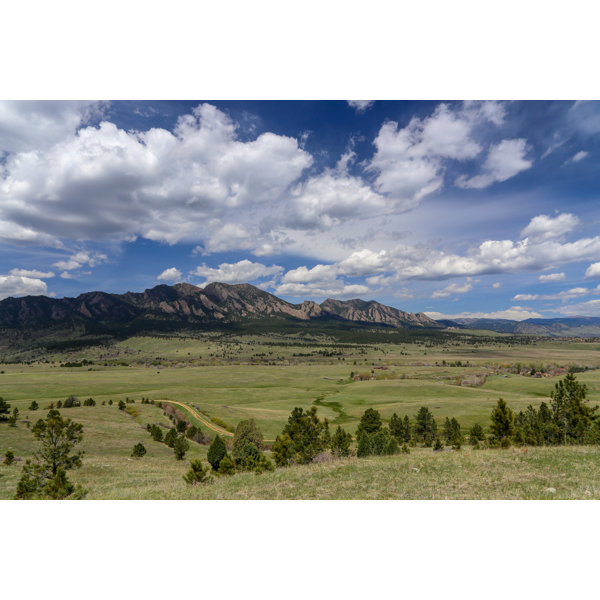 Union Rustic Boulder Flatirons Vista - Wrapped Canvas Print | Wayfair.co.uk