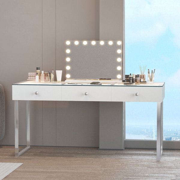 Ivy Bronx Cyrita Dressing Table with Mirror & Reviews | Wayfair.co.uk