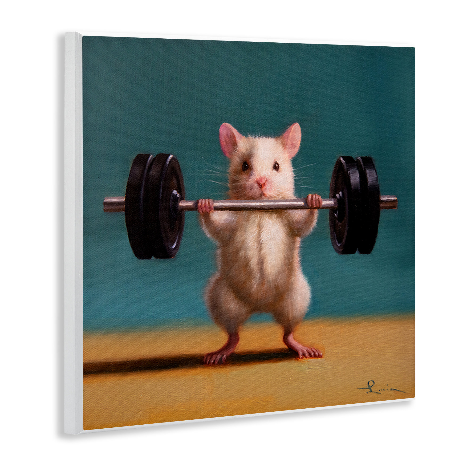 Dakota Fields Power Lifting Mouse Wall Plaque Art by Lucia Heffernan ...