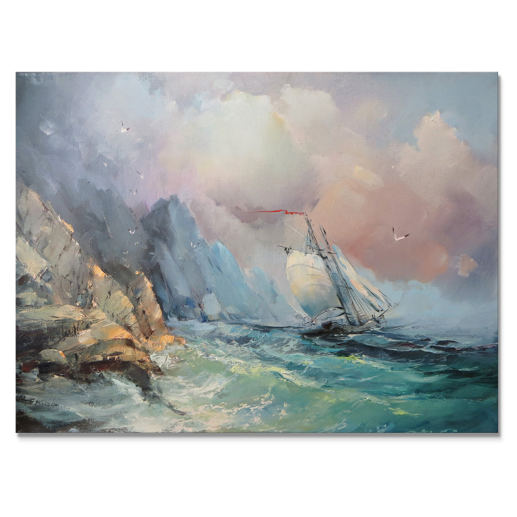 Highland Dunes Old Colonial Sailboat In Storm II " Old Colonial ...