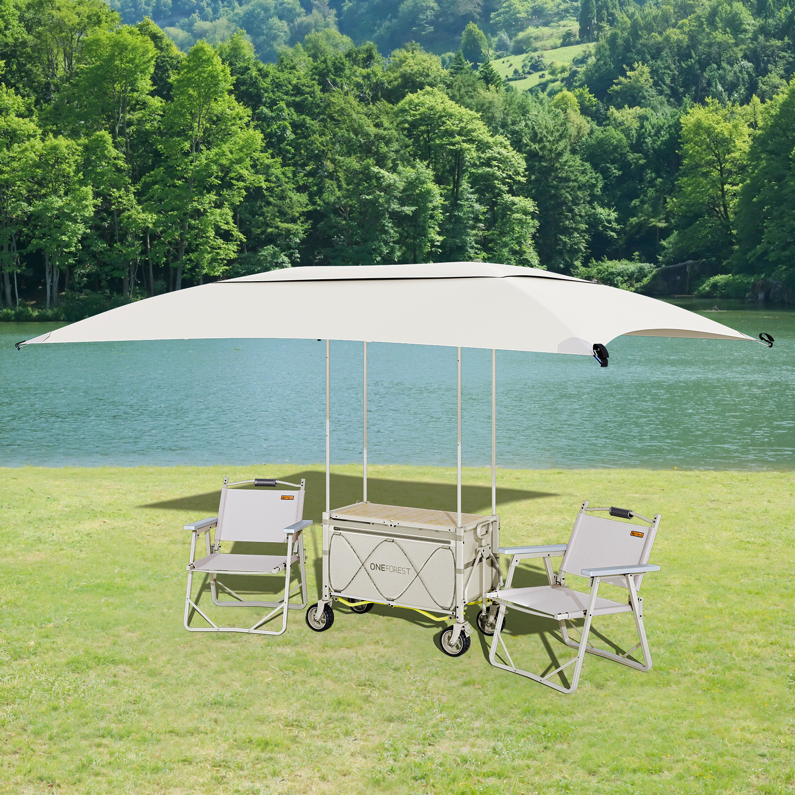 Latitude Run® Outdoor Aluminum Collapsible Foldable Wagon Utility Cart ...