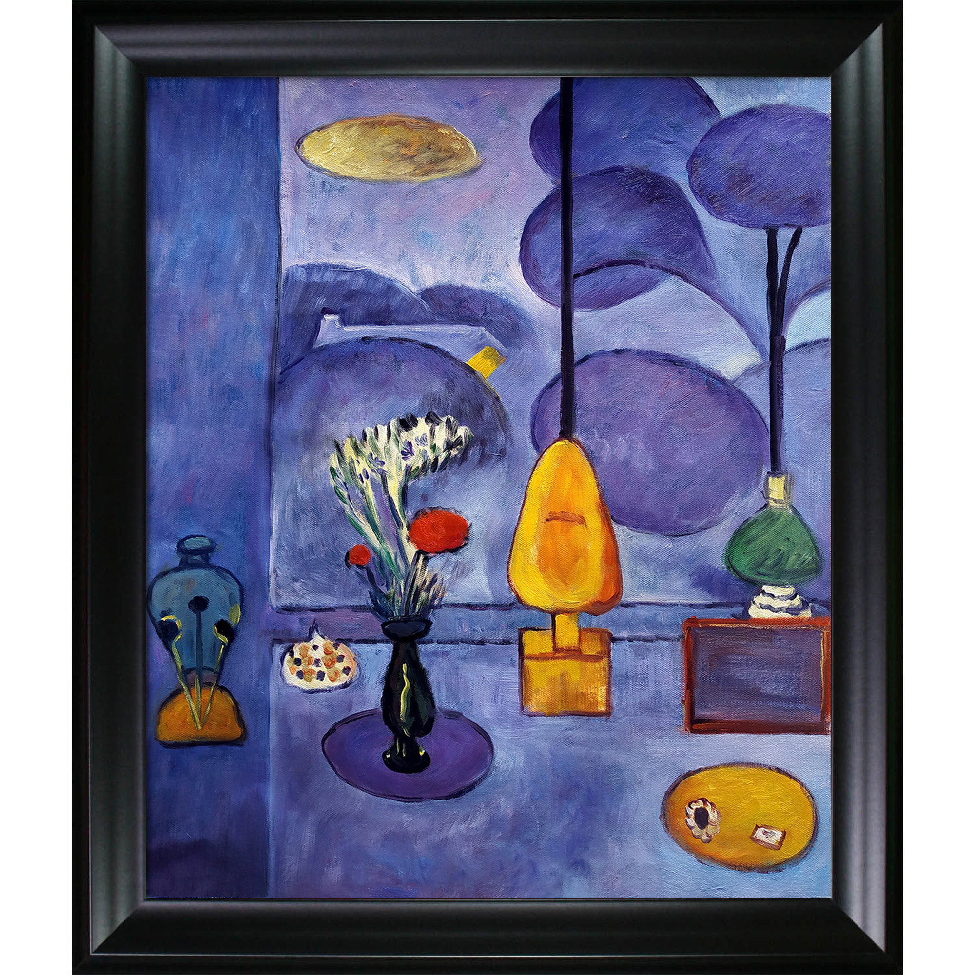 Overstock Art The Blue Window Framed On Canvas by Henri Matisse ...
