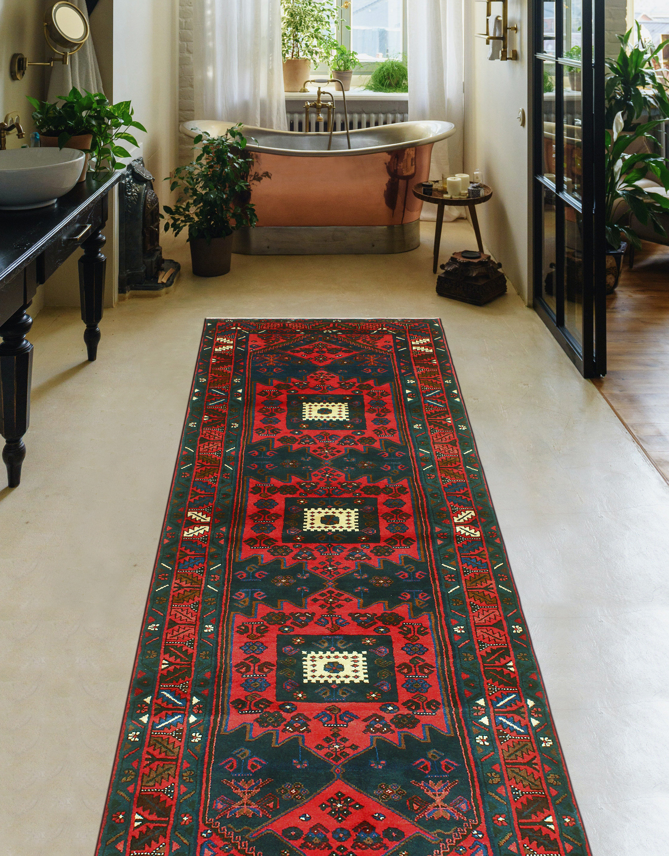 Isabelline Khylar Distressed Barric Red Runner | Wayfair